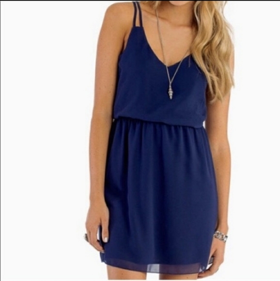 Tobi | Dresses | Tobi Blue Small Sleeveless Mini Dress | Poshmark